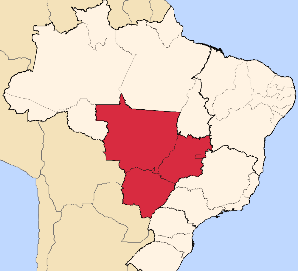 Central brazil map - Viagem Cultural